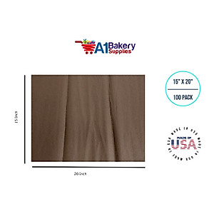Chocolate Tissue Paper 15 Inch X 20 Inch - 100 Sheet Pack