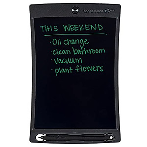 Boogie Board Jot Reusable Writing Tablet- Includes 8.5 in LCD Writing Tablet, Instant Erase, Stylus Pen, Built in Magnets and Kickstand, Gray