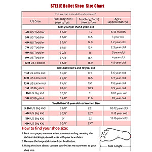 Stelle Ballet Shoes for Girls Toddler Dance Slippers Soft Leather Ballerina Boys Shoes for Toddler/Little Kid/Big Kid/Women(Ballet Pink, 2ML)