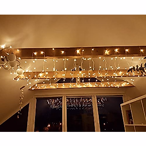 LE 306 LED Curtain Lights with 18 Hang Down String Lights, 10×10 ft Plug in Hanging Fairy Lights for Bedroom Wall Window, Twinkle Lights for Wedding Backdrop Patio Gazebo Pergola (NOT Connectable)
