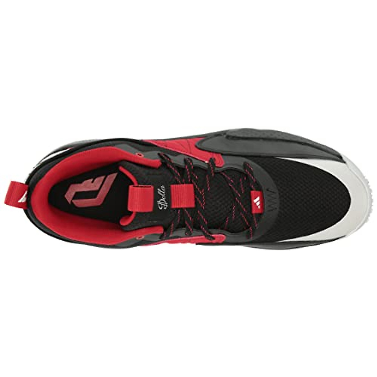 adidas Unisex Dame Certified Basketball Shoe, Better Scarlet/White/Black, 13 US Men