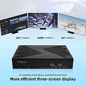BASOARO Mini PC Windows 11 Pro, Gaming Mini PC, GeForce GTX 1650 Core i7 10870H, 16G RAM 512G SSD, Gigabit Ethernet, USB 3.0, USB2.0, HD/DP/DVI, BT, Dual Band WiFi, Gaming Home Small Computer