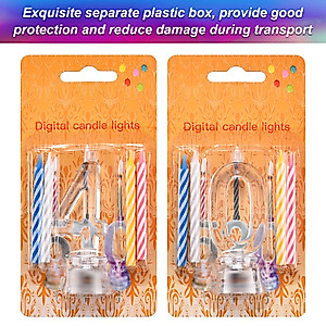 40th Birthday Candles LED Number Candle Flashing Number Birthday Cake Candles with Wax Candles for Birthday Wedding Anniversary Celebration Supplies