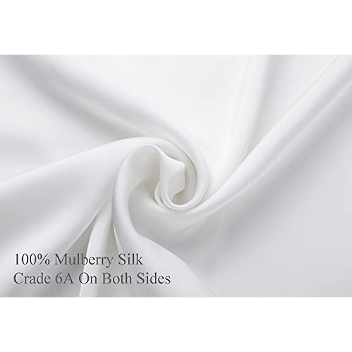 YOWMINGSILK 100% Natural Mulberry Silk Pillowcase Set of 2 for Hair and Skin with Hidden Zipper,19 Momme,600 Thread, Soft Breathable Smooth Both Sided Silk Pillow Cover(White,Standard20x27)