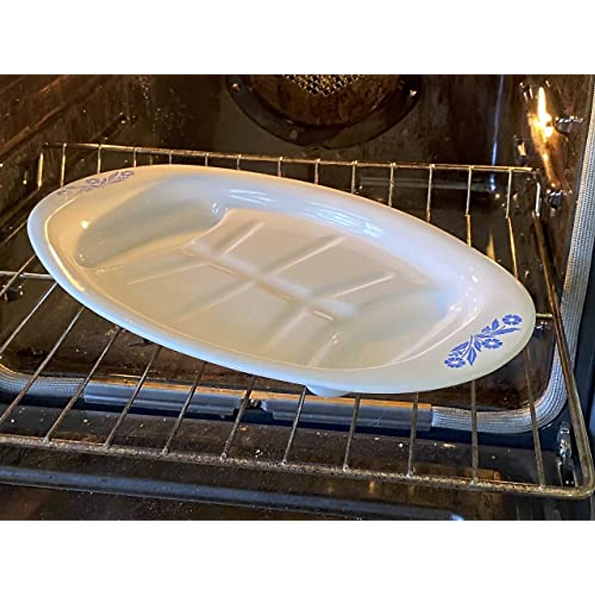 Shop CorningWare Blue Cornflower Meat Platter Rack