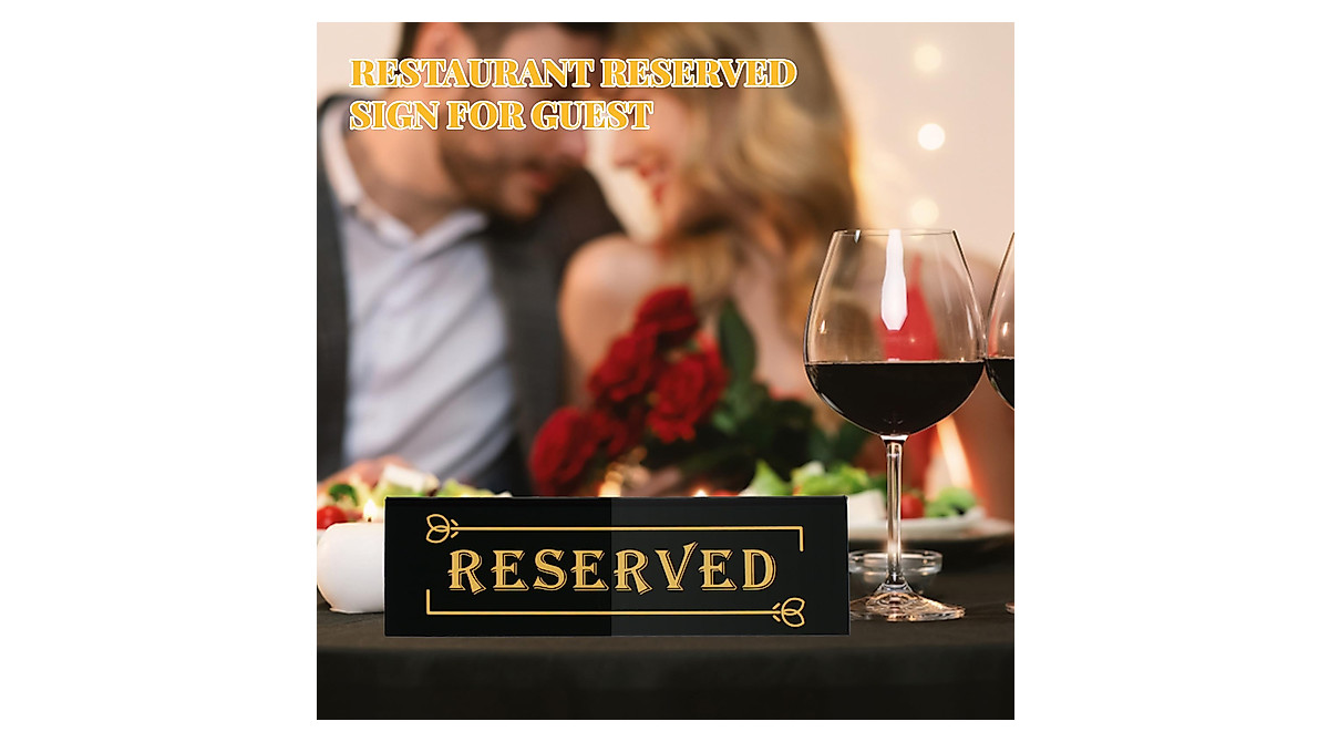 Clonivent 12 PCS Acrylic Reserved Table Signs for Weddings & Events