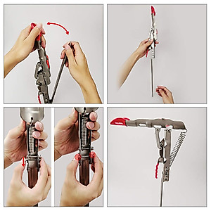 Wensdr 2 Packs Auto Spring Fishing Rod Holder Heavy Duty Stainless Steel Rod Stand 360 Degree Adjustable Fishing Rod Rack Stand