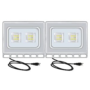 REVIAM Led FloodLight 10w 800lm Garage Light Outdoor 6500k Cold White Commercial Bay Lighting for Barn Workshop Basement Attic Warehouse Lawn (Color : 10W, Size : 2 Pack)