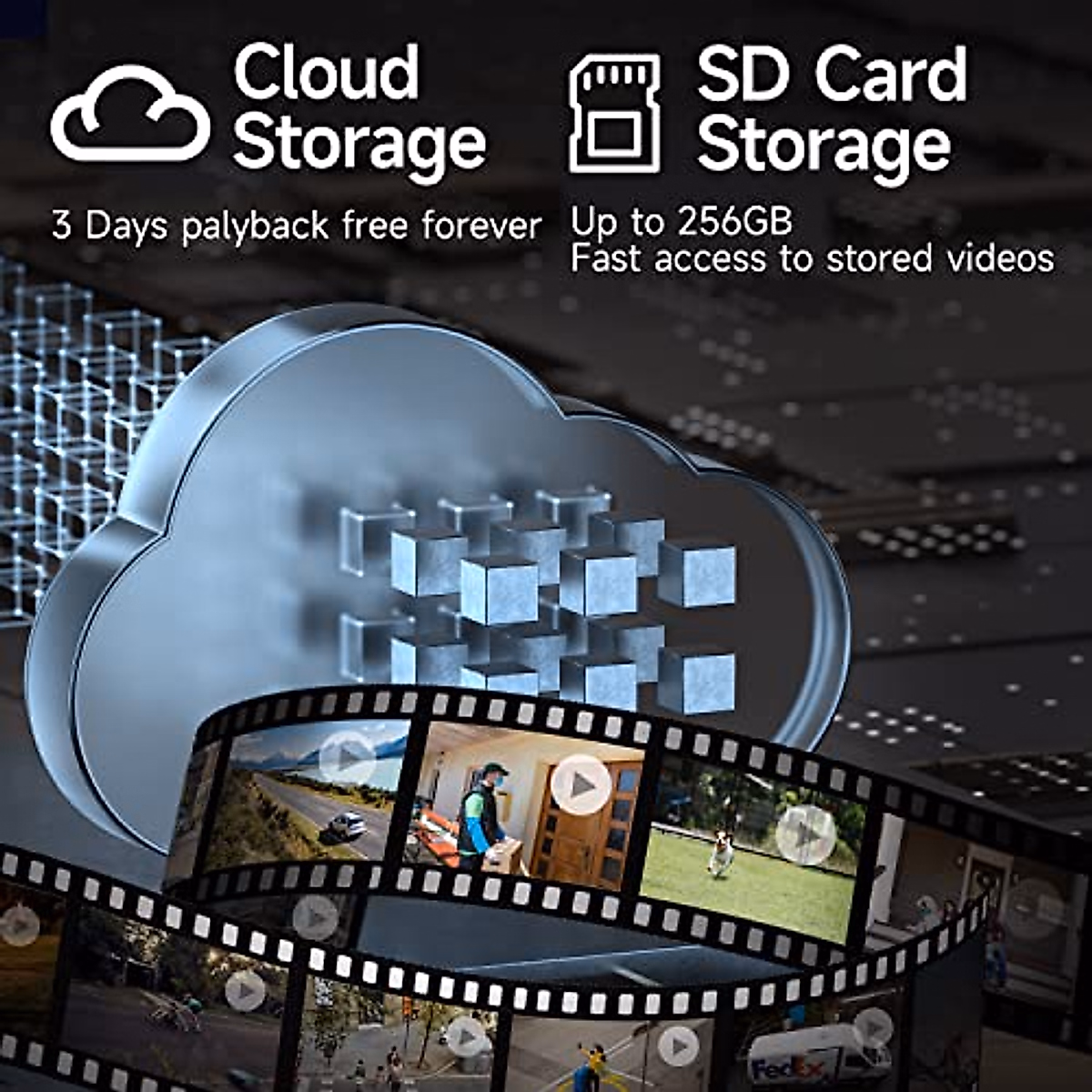 Security Cameras Wireless Outdoor, 2K Battery Powered Camera for Home Security with IP65, SD/ Free Cloud Storage, No Monthly Fee, AI Motion Detection, Color Night Vision, 2-Way Audio (BW4-G-3Pack)