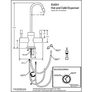 Westbrass D2051HFP-07 Hot Water Dispenser, 10", Satin Nickel