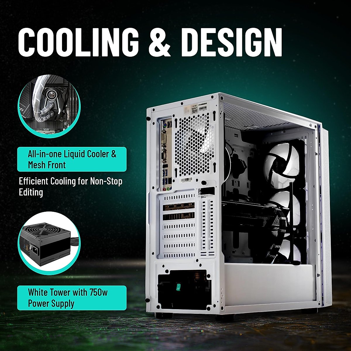 CPU Solutions Express Video Editing PC, CEV-8910-4K 8K 3D Video Editing Workstation - Intel i9-14900KF, 6.0GHz 24-Core, 128GB DDR5, 2TB NVMe SSD, Quadro RTX A4000, Windows 11 Pro Computer Tower