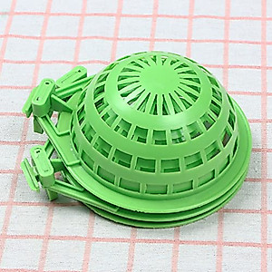 6pcs Plastic Canary Nest-Bird Nest Plastic Hollow Hanging Cage Eggs Hatching Tool Pan Finch Parrot Canary Pigeon Nest Bowl Green