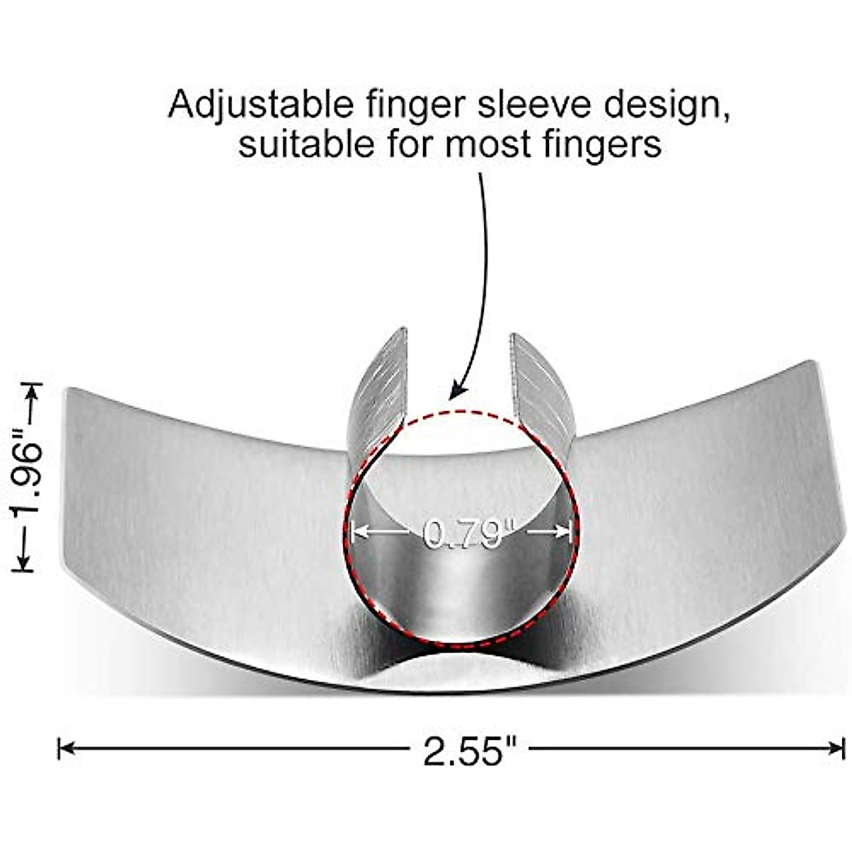 Jupswan Finger Guards for Cutting Stainless Steel Knife Cutting Protector Kitchen Tool Chef Knife Finger Guard for Food Chopping Cutting Avoid Hurting (3-Pack)