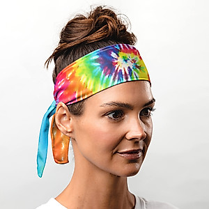 Suddora Tie Dye Headband, Sports Headband for Women, Headband for Men Athletic, Lightweight, Stylish & Comfortable Headband for Running, Workout, Football, Cosplay & Costumes (Tie Dye)
