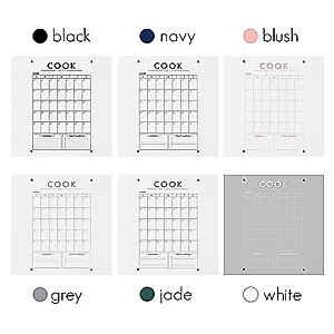 Clear Acrylic Family Calendar with Personalized Family Name and Bottom Sections