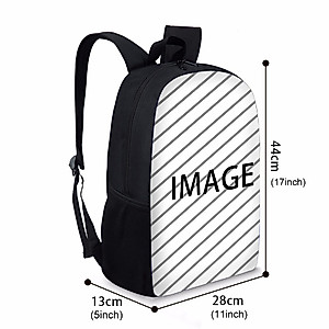 UNICEU American Flag with Camouflage Grunge Army Green Canvas Backpack Water Resistant Laptop Bag Travel School Bag