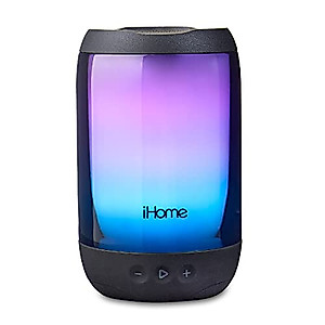 iHome Waterproof Bluetooth Speaker with Lights, Color-Changing Portable Speaker with 32HR Battery Life, iP67 Wireless Speaker Great for Camping Essentials, Kayak Accessories, Beach & Pool Accessories