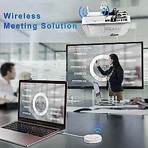 Mirabox Wireless USB C Transmitter and 1080P HDMI Receiver Conference Presentation System Video Audio Screen Mirroring AirPlay Miracast Share from USB C Laptop,for iPhone,iPad,Android Phone/Tablets