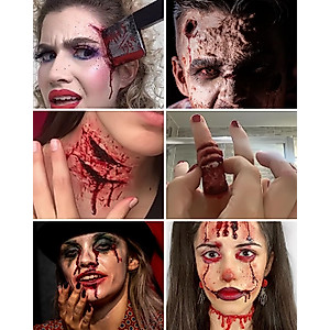 Roizefar Halloween SFX Makeup Kit,8 Colors Professional Special Effect Face Body Paint Palette with Scar Wax,Fake Blood Cream with Brushes,Spatula Tool,Stipple Sponge for Christmas Gifts,Cosplay