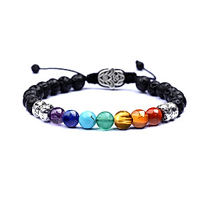 MIDDLUX Anxiety Relief Items, Chakra Bracelets, Crystals and Healing Stones, 7 Chakras Healing Crystals handmade bracelets, Yoga, Meditation, Stress Relief Gifts