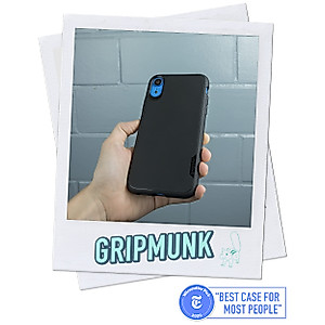 Smartish iPhone XR Slim Case - GripmunK [Lightweight + Protective] Thin Cover for Apple iPhone 10R (Silk) - Black Tie Affair