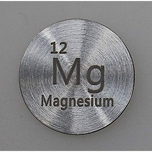 Magnesium (Mg) 24.26mm Metal Disc 99.9% Pure for Collection or Experiments