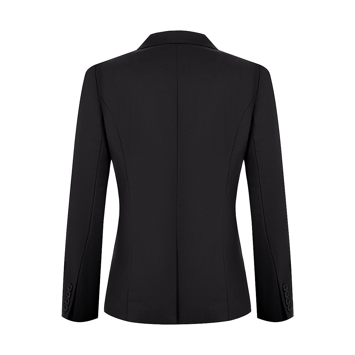 Kelyaa Women's 2 Piece Suit Lady 2 Button Notched Lapel Business Work Office Slim Fit Blazer Jacket Pants Set Black