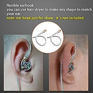 TENNMAK MMCX Detachable Cable PRO Piano Trio & Other MMCX Earphones- Transparent Silver Color (no mic)