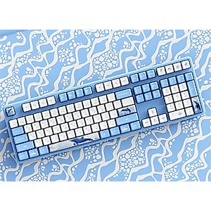 DAGK 4 Keycap Set, Dye-subbed PBT Keycaps, OEM Keycaps, Spacebar Keycap, Esc Keycap Enter Keycaps for DIY Cherry MX Gaming Mechanical Keyboard (Dolphin)