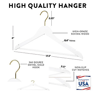 Andaz Press Personalized Bridal Hangers, Premium White Wooden Hangers for Wedding Dress, Bridesmaid Dresses, Bridal Party, Custom Name Wedding Gift, Bridesmaid Hangers, Flower Girl, Her, 1-Pack