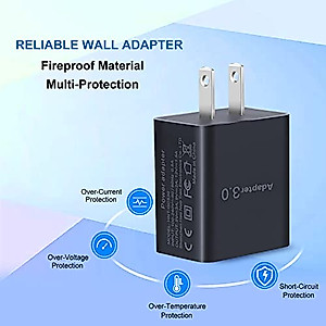 OKRAY 5-Pack 18W Fast Charge 3.0 Adapter Quick Charging Blocks USB Wall Charger Power Adapter Compatible with iPhone 14/13/12/11/XR/XS/iPad, Samsung Galaxy S22/21/20/10/S9/S8 Note 20/10/9, G8/V50ThinQ