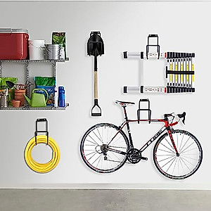 Buelkmag Garden Hose Reel Metal Hose Hanger Wall Mount Hooks for Garden Hose Water Hose Flexable Hose Magic Hose 304 Stainless Steel Hose Reel 2PCS Black…