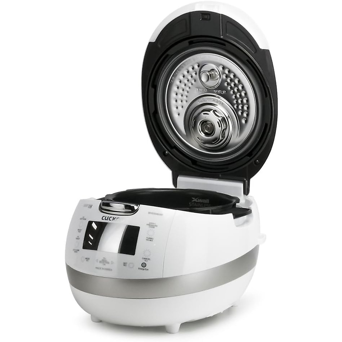 CUCKOO CRP-BHSS0609F | 6-Cup (Uncooked) Induction Heating Pressure Rice Cooker | 16 Menu Options, Stainless Steel Inner Pot, Made in Korea | White