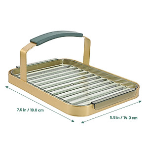 Yardwe 4pcs Spatula Storage Rack countertop pan lids Rack Pot lid Drain Organizer Spoon Rest Drain Rack Cutting Board Stand Mug Drying Tray Dish Rack Carbon Steel Cabinet Door Multi-Layer