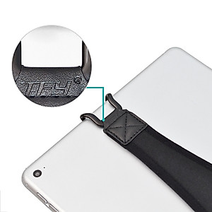 TFY Security Hand Strap Holder Finger Grip for Tablets -Compatible with iPad Air/iPad Pro 9.7Inch / Samsung Galaxy Tab 10.1Inch / Tab 4 10.1Inch / Tab Pro 10.1Inch / Tab S 10.5 (Black)