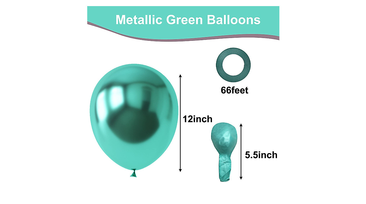 RUBFAC 65pcs Turquoise Balloons for Every Occasion