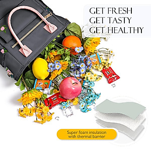 GLORIEROO Deluxe Large Insulated Lunch Bag Box Women - Leakproof Waterproof Cooler with Multi Pockets Removable Strap for Work Picnic - Teacher Mothers Day Christmas Birthday Gifts