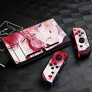 Ayatoxshu Diabolik Lovers Vinyl Skin for Nintendo Switch, Full Set Wrap Protector Stickers Cover Joint Protective Faceplate Console Joy-Con Dock