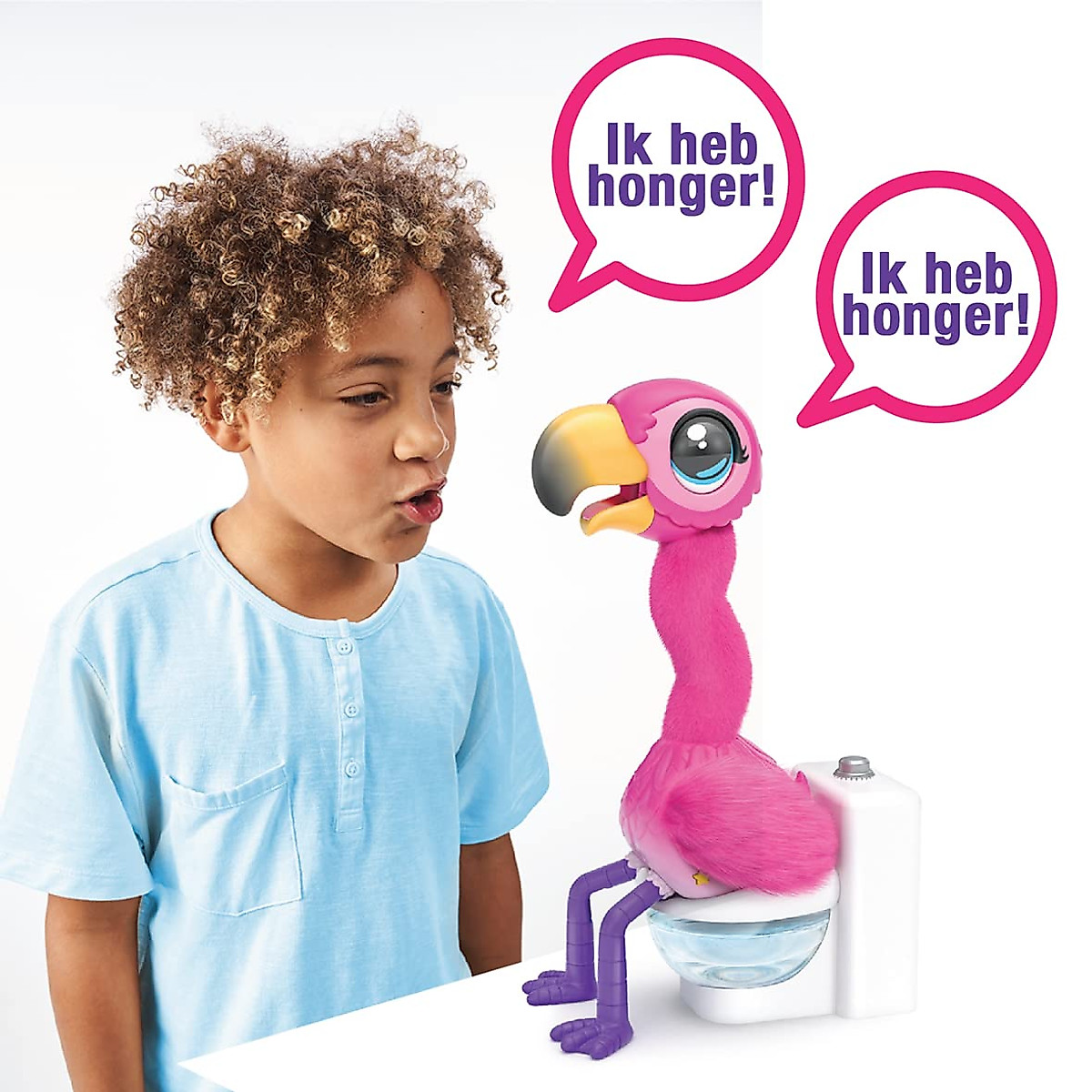 Little Live Pets Gotta Go Flamingo | Interactive Plush Toy That Eats, Sings, Wiggles, Poops and Talks (Batteries Included) | Reusable Food. Ages 4+, Multicolor (26222)