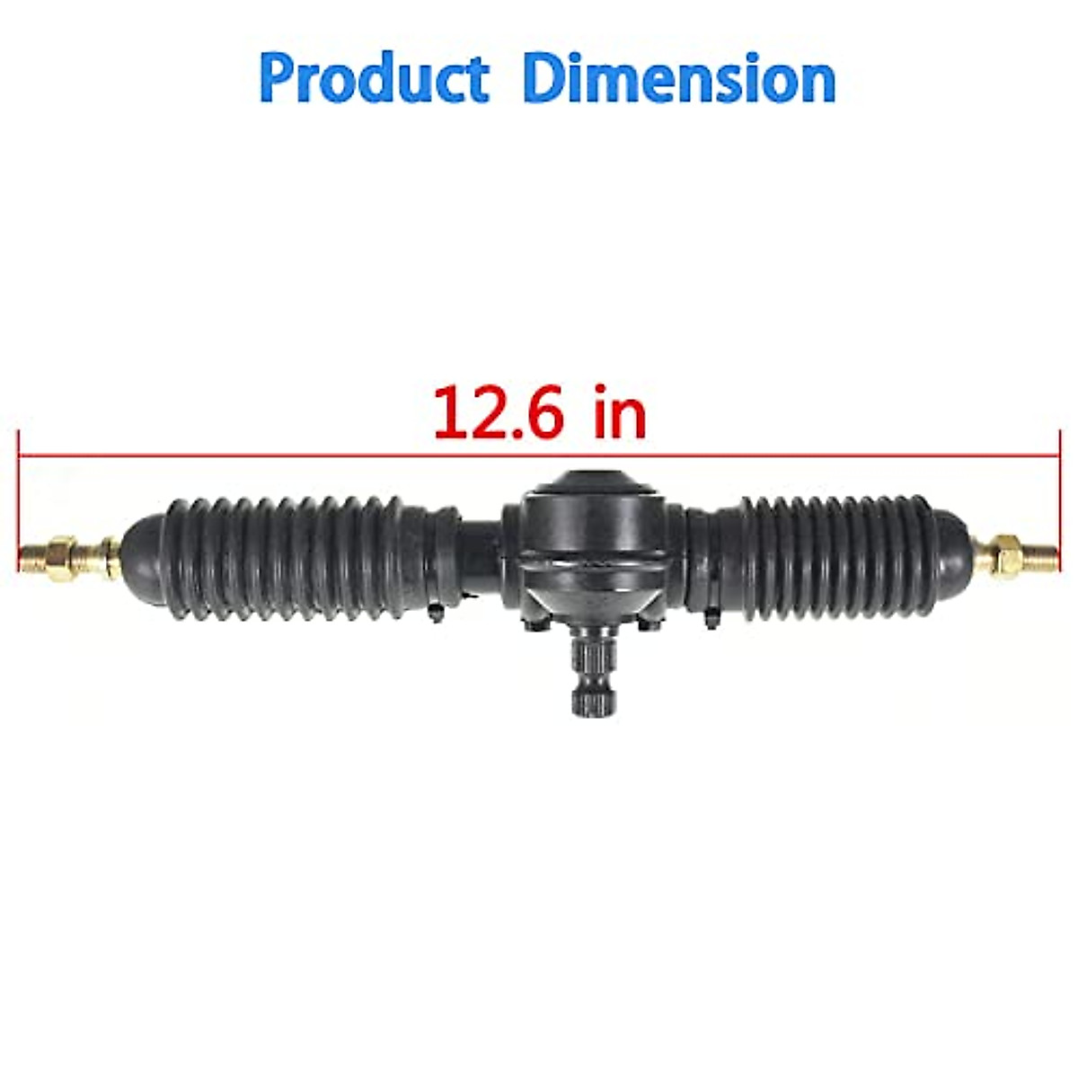 labwork 300mm Steering Wheel Steel Kit 320mm Gear Rack Pinion Adjustable Shaft Set Replacement for 110cc Go Kart