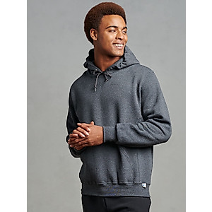Russell Athletic Men's Dri Power Pullover Fleece Hoodie, Black Heather, X-Large