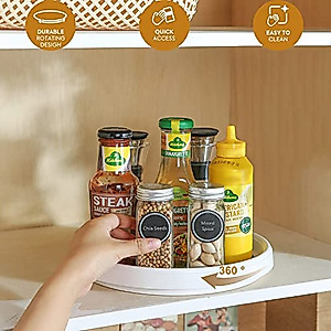 [ 2 Pack ] 10 inch and 9 inch Non-Skid Lazy Susan Organizers Turntable for Cabinet,Pantry Organization and Storage for Kitchen, Pantry, Cabinet, Dining Table, Fridge, Countertop，Vanity