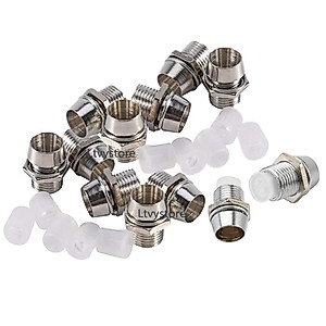 Ltvystore 30Pcs 5MM 12V White LED Pre Wired Lamp Light Bulb Prewired Emitting Diode & 30Pcs Metal 5mm LED Clip Holder Panel Mount & 10Pcs 9V Battery Holder Clip Snap On Connector Cable