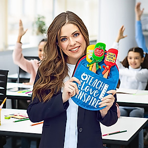 R HORSE 6Pcs Pot Holders with Silicone Spatulas, Thank You Teacher Kitchen Pot Holders with Pocket Heat Resistant Oven Mitts Xmas Cookie Bag for Christmas Kitchen Gift