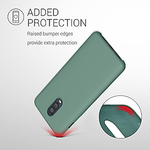 kwmobile Case Compatible with OnePlus 6T Case - TPU Silicone Phone Cover with Soft Finish - Forest Green