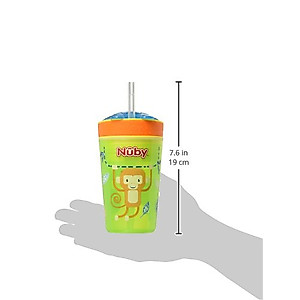 Nuby 1pk Snack N' Sip 2 in 1 Plastic Snack and Drink Cup, Multi color