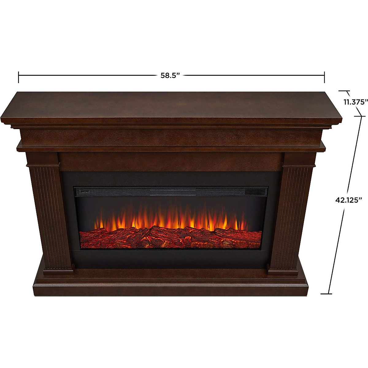 Beau 59" Landscape Electric Fireplace in Gray by Real Flame