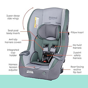 Baby Trend Trooper 3-in-1 Convertible Car Seat, Dash Sage