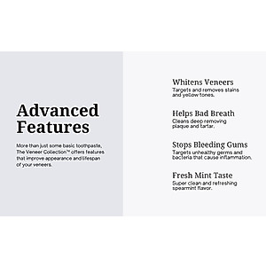 Veneer Whitening Toothpaste The Veneer Collection Remove Stains from Veneers Fresh Mint Toothpaste for Veneers