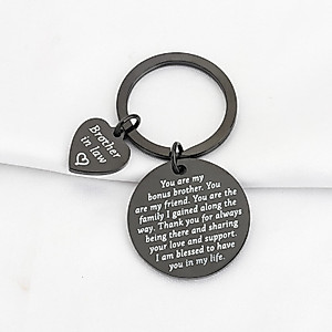 PLITI Bonus Brother Gifts Brother-In-Law Gifts Brother Keychain Brother Of The Bride Gifts (Brother in law bl)